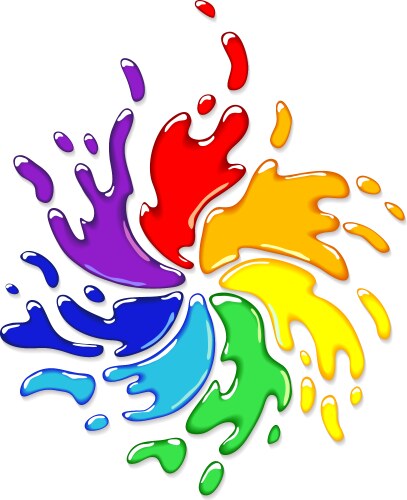 Infinity symbol with rainbow paint Royalty Free Vector Image
