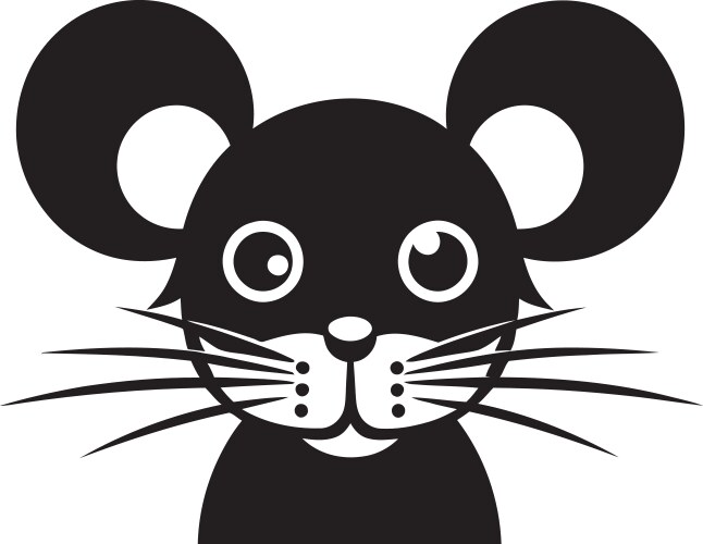 Sleek silhouette rat graphic designmidnight muse Vector Image