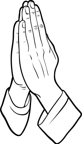 Praying Hands - Religious Symbol Royalty Free Vector Image