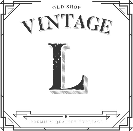 Alphabet font all letters set with classy stylish Vector Image