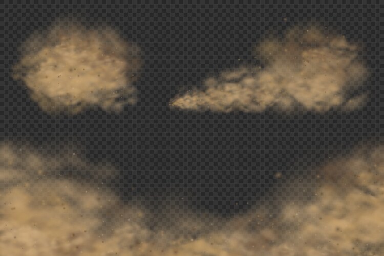 Storm dust cloud and volcano eruption 2d cartoon Vector Image