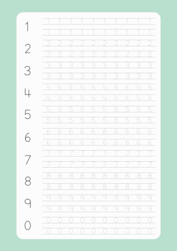 Flash card collection for numbers Royalty Free Vector Image