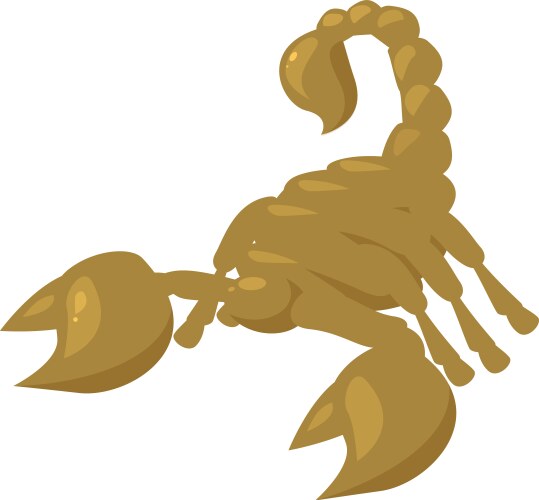 Golden trident standing up with crescent moon Vector Image