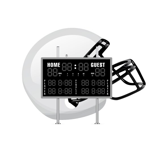 Home and guest scoreboard Royalty Free Vector Image