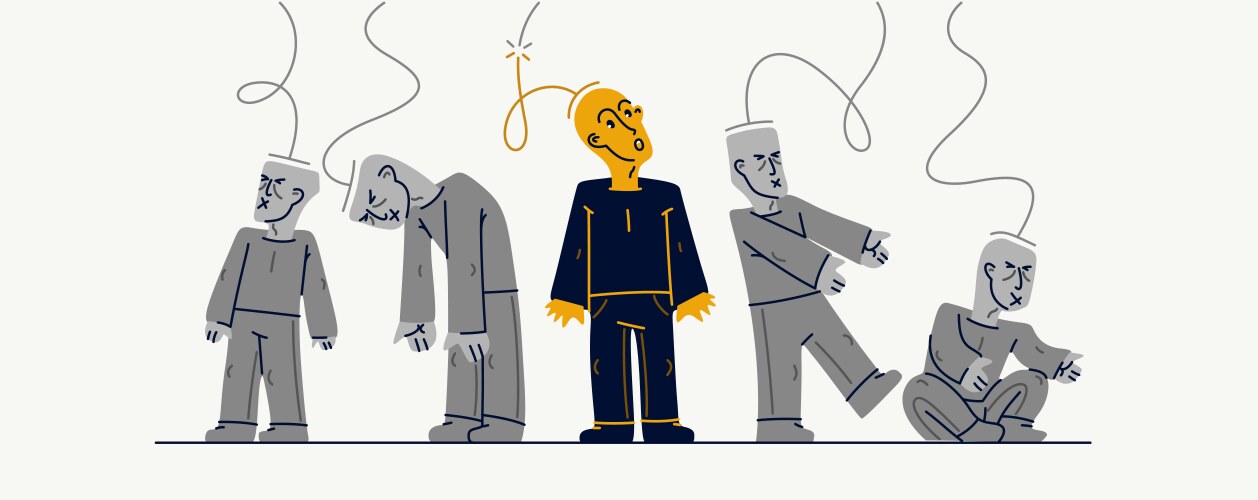 Matrix mind control and totalitarian society and Vector Image