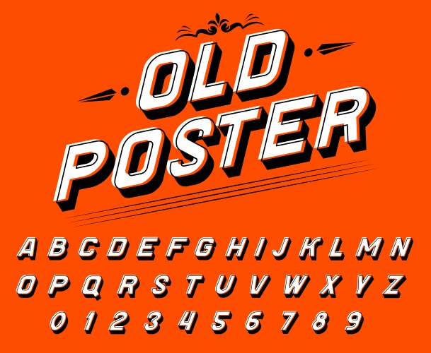 Pop art font for posters comic retro game Vector Image
