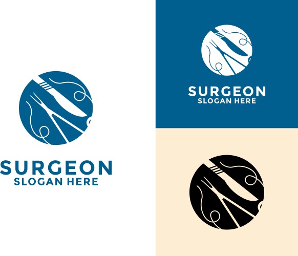 Surgeon logo design surgery department Royalty Free Vector
