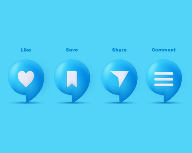 Like Comment Share Icons Vector Images (over 14,000)