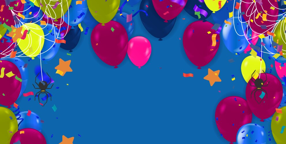 Birthday celebrations banner with balloons Vector Image