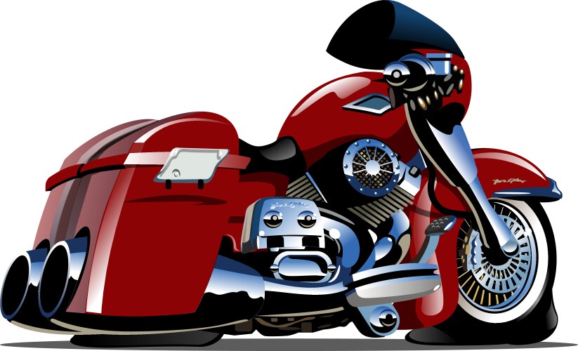 Cartoon Motorcycle Harley Vector Images (51)