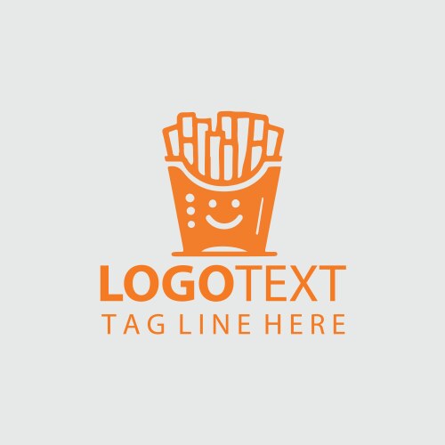 French fries logo Royalty Free Vector Image - VectorStock