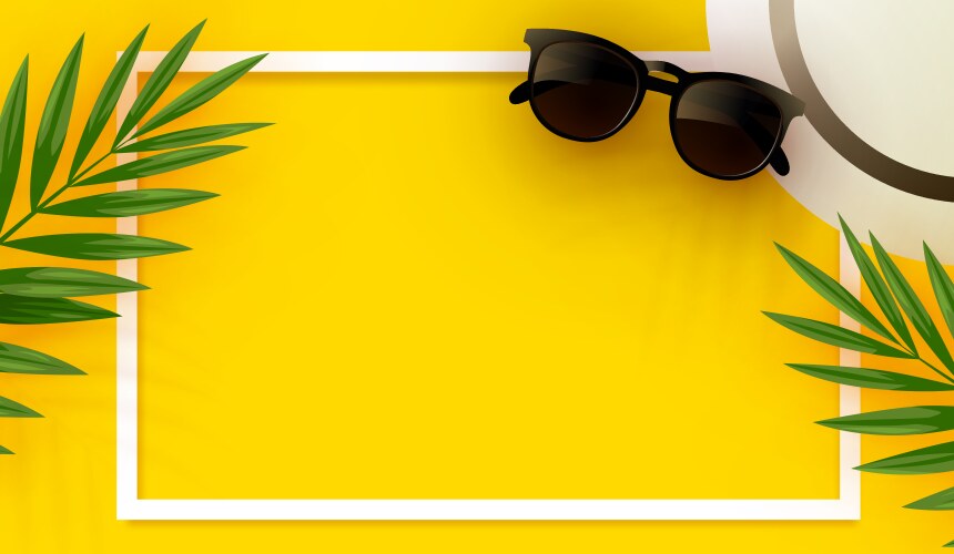 Summer frame tropical background Royalty Free Vector Image