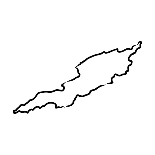 Anguilla map scribble sketch islands Royalty Free Vector