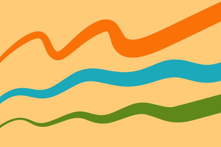 Colorful abstract wavy line patterns Royalty Free Vector