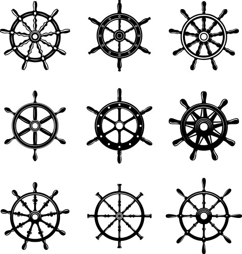 Ship Wheel Logo Vector Images (over 7,200)