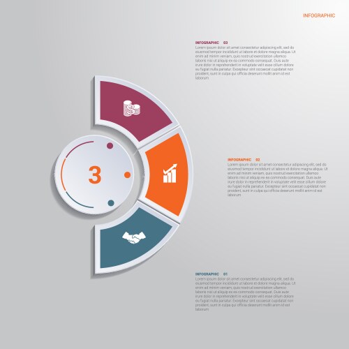 Template infographic 5 positions for text area Vector Image