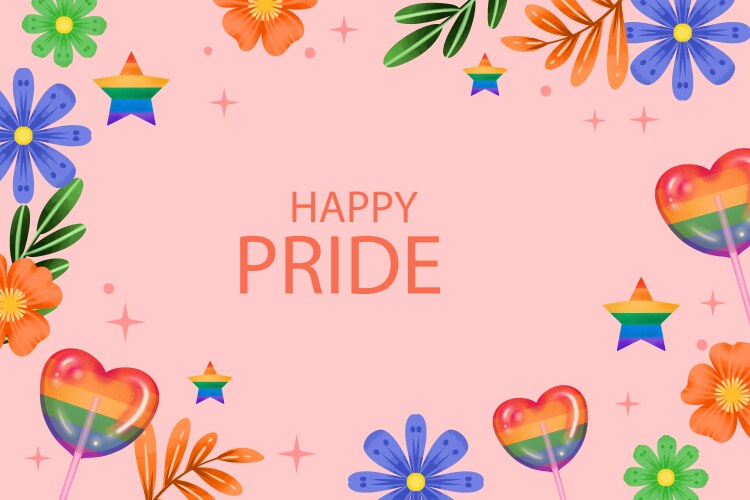 Gradient pride month background Royalty Free Vector Image