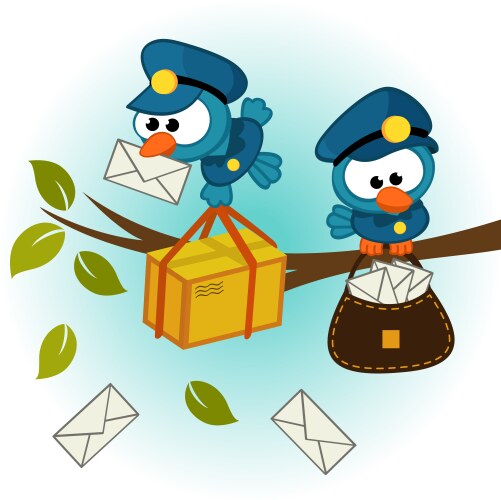Postman bird Royalty Free Vector Image - VectorStock