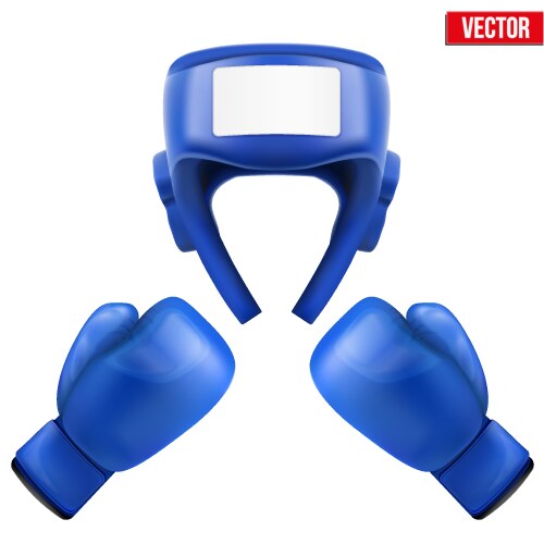 Cartoon red boxing training helmet Royalty Free Vector Image