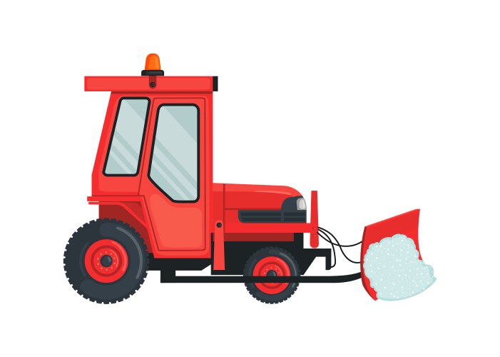 Red tractor cartoon for you design Royalty Free Vector Image