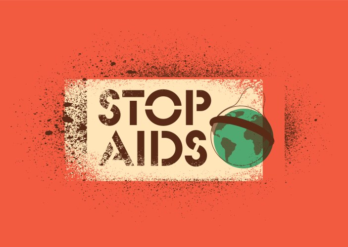 Stop aids Royalty Free Vector Image - VectorStock
