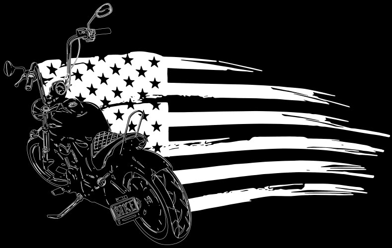 American chopper biker outlaw Royalty Free Vector Image