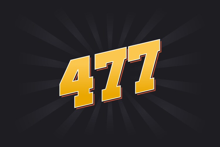 Number 355 font alphabet yellow Royalty Free Vector Image