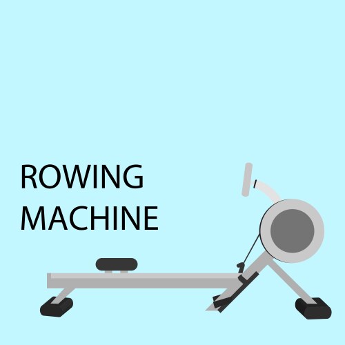 Rowing machine cartoon Royalty Free Vector Image