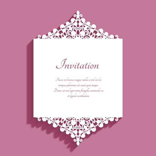 Square frame with cutout paper border Royalty Free Vector