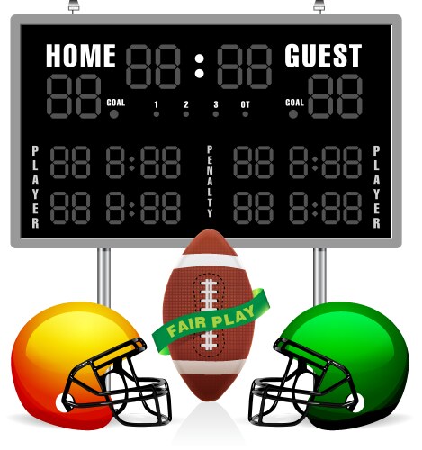 Home and guest scoreboard Royalty Free Vector Image