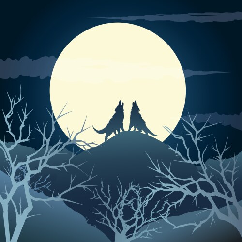 Howling Wolf Silhouette Vector Images (over 4,200)