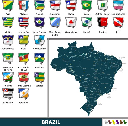 Brazil Map Flag Vector Images (over 4,200)
