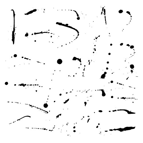 Overlay elements of paint ink splatter set Vector Image