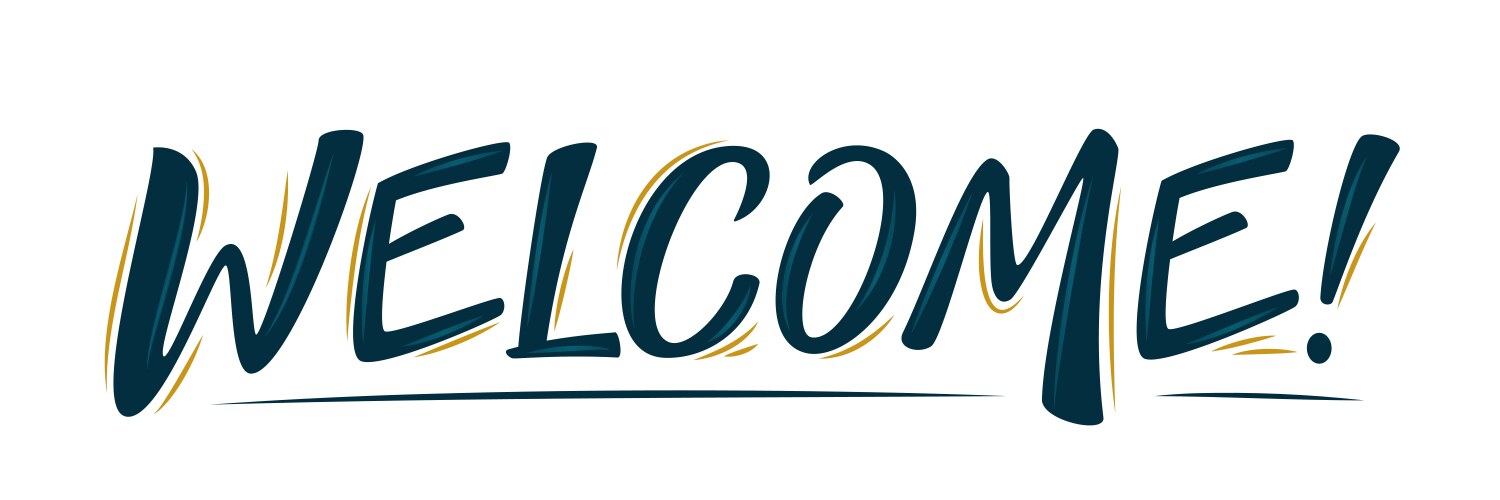 Welcome hand drawn lettering Royalty Free Vector Image