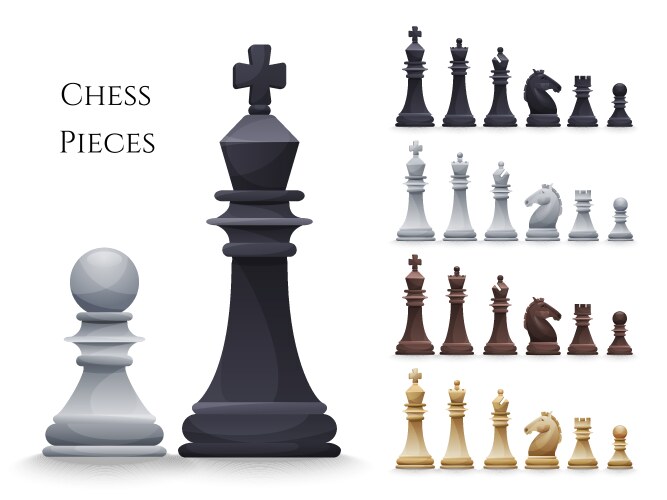 Chess pieces set Royalty Free Vector Image - VectorStock