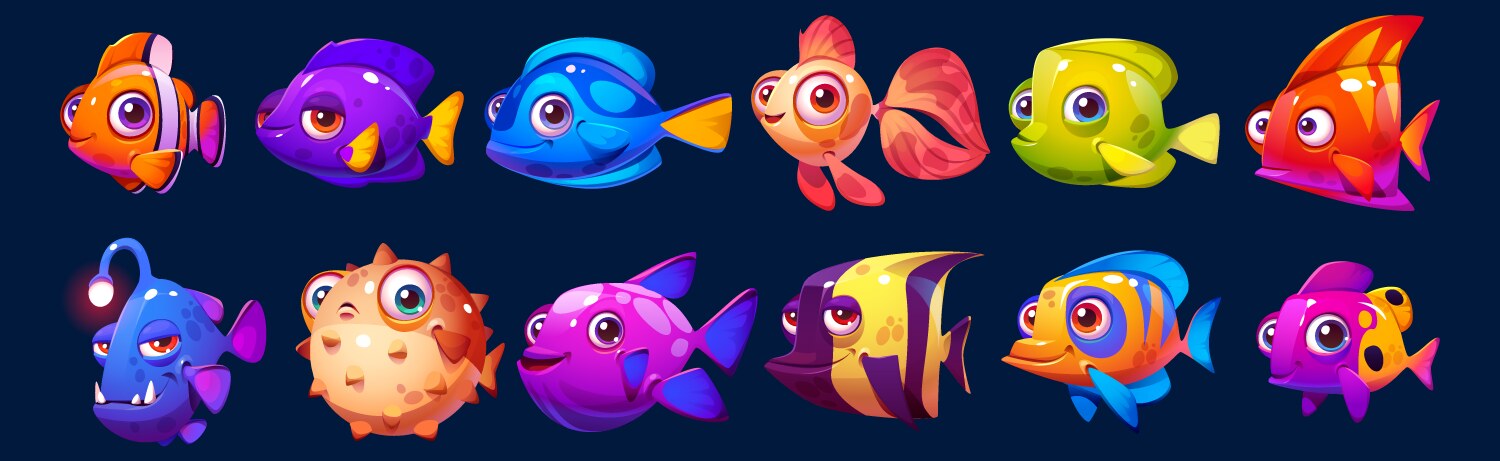 Cute Fish Cartoon Vector Images (over 84,000)