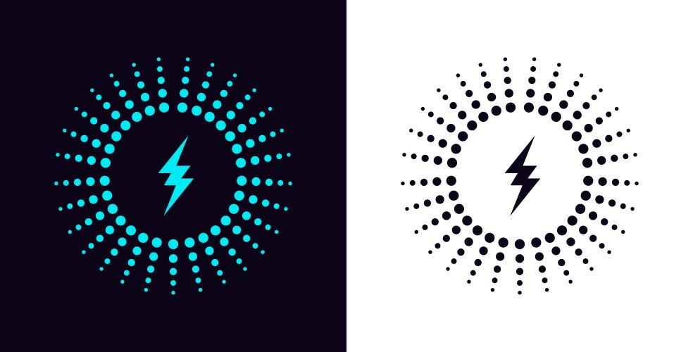 Electric power and thunder flash bolt Royalty Free Vector