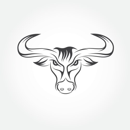 Modern stylized bull logo Royalty Free Vector Image