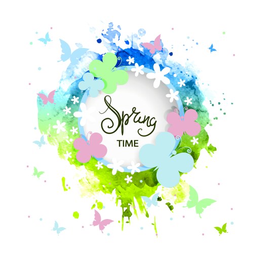 Spring frame Royalty Free Vector Image - VectorStock