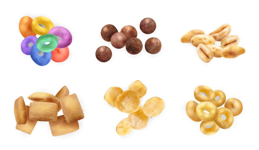 Agricultural cereals set Royalty Free Vector Image