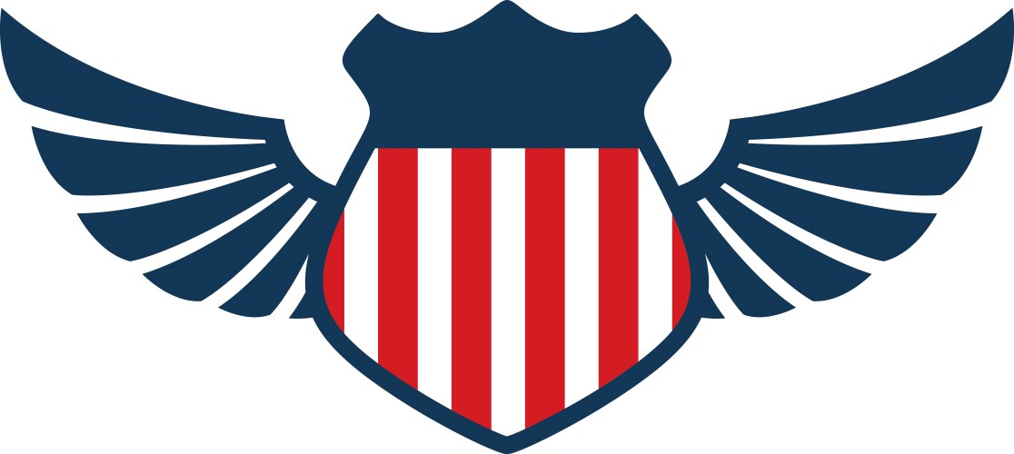 Wing emblem template Royalty Free Vector Image