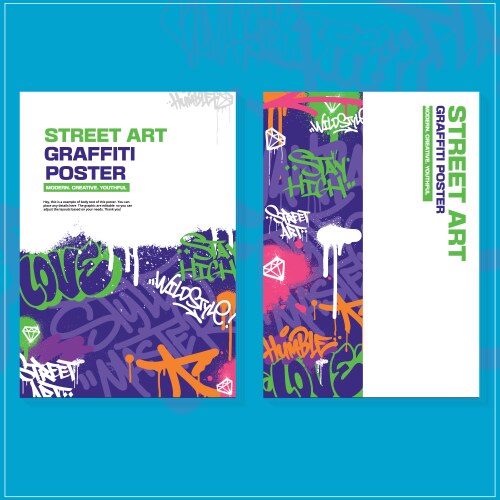 Graffiti design templates Royalty Free Vector Image