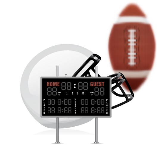 Home and guest scoreboard Royalty Free Vector Image