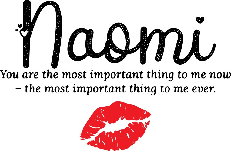 Vanessa name with lip Royalty Free Vector Image