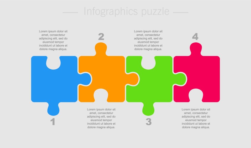 Puzzle pieces Royalty Free Vector Image - VectorStock