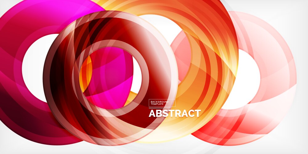 Bright colorful circles with light effects Vector Image