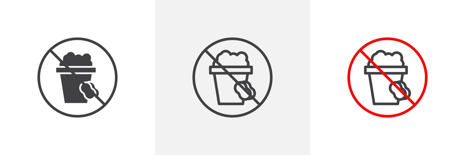 Cleaning bucket with sponge sign icon set Vector Image