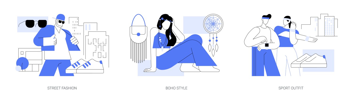 Clothing style isolated cartoon Royalty Free Vector Image