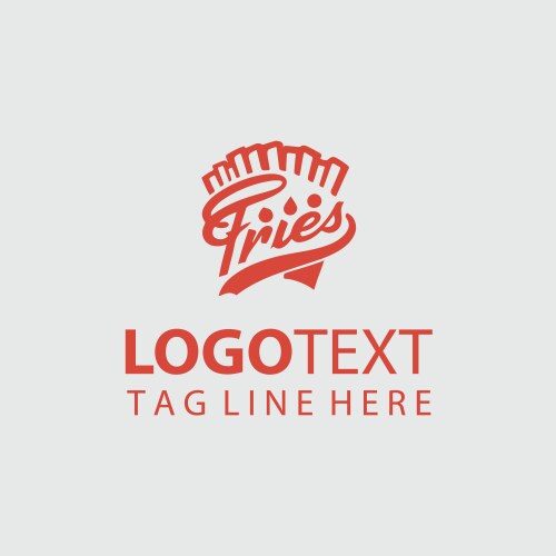 French fries logo Royalty Free Vector Image - VectorStock