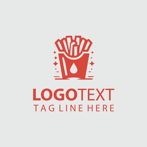 French fries logo Royalty Free Vector Image - VectorStock